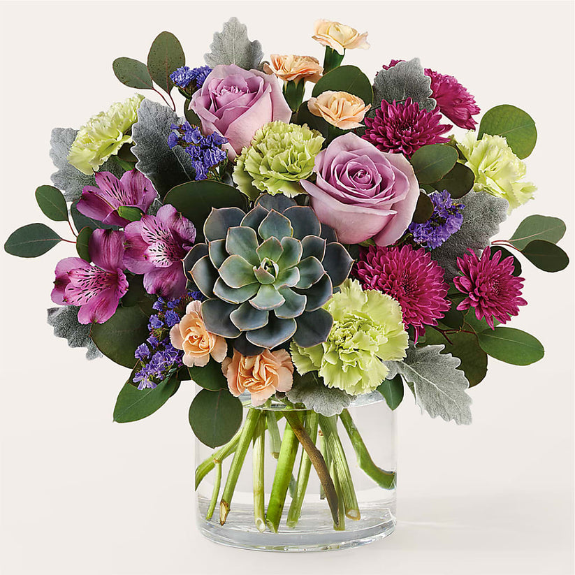 Botanical Dream Bouquet – green, lavender, purple flower arrangement ...