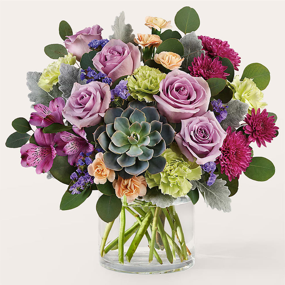 Botanical Dream Bouquet – green, lavender, purple flower arrangement ...